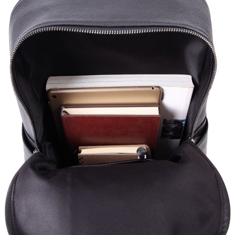 Charles Berkeley ASHFORD Men's Backpack Calf Leather Double Zipper ...