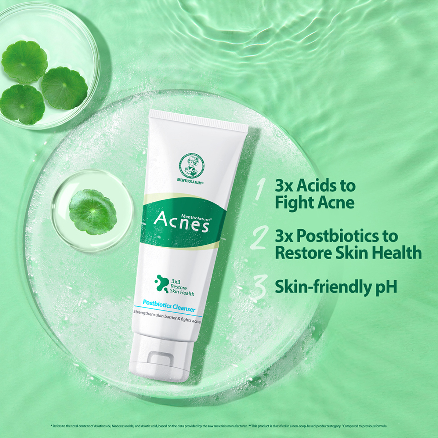 Mentholatum Acnes Postbiotics Cleanser 100g | Shopee Malaysia