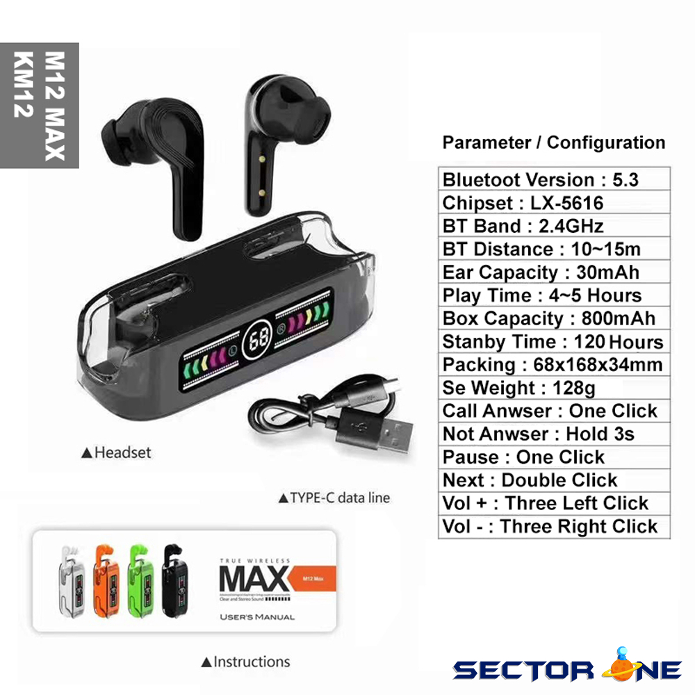 Wireless Earbuds TWS 5.3 Bluetooth Earphones with Mic Stereo Sound LED ...