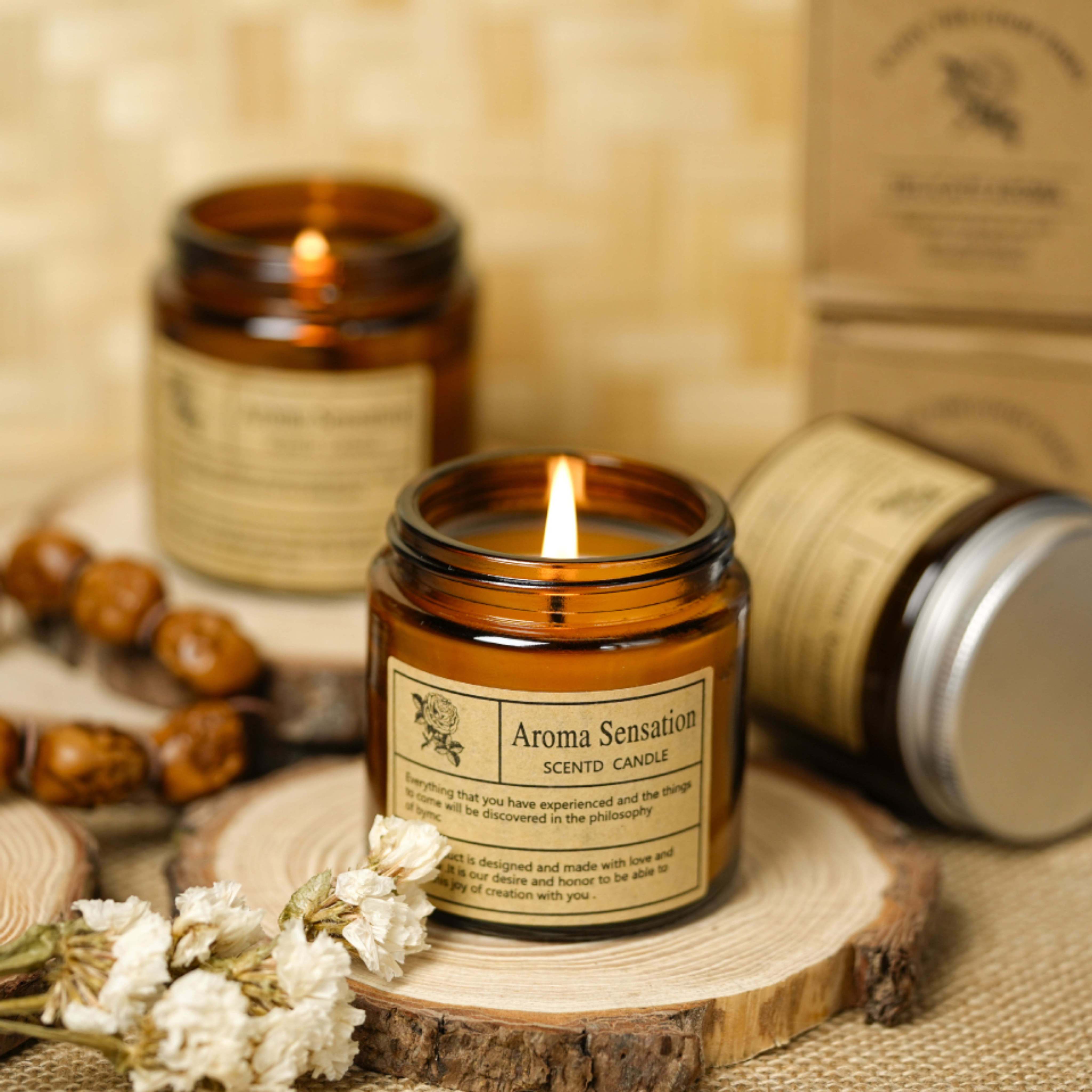 【400G】Scented Candle Fragrance Candle Romantic Candle Relax Lilin Wangi ...