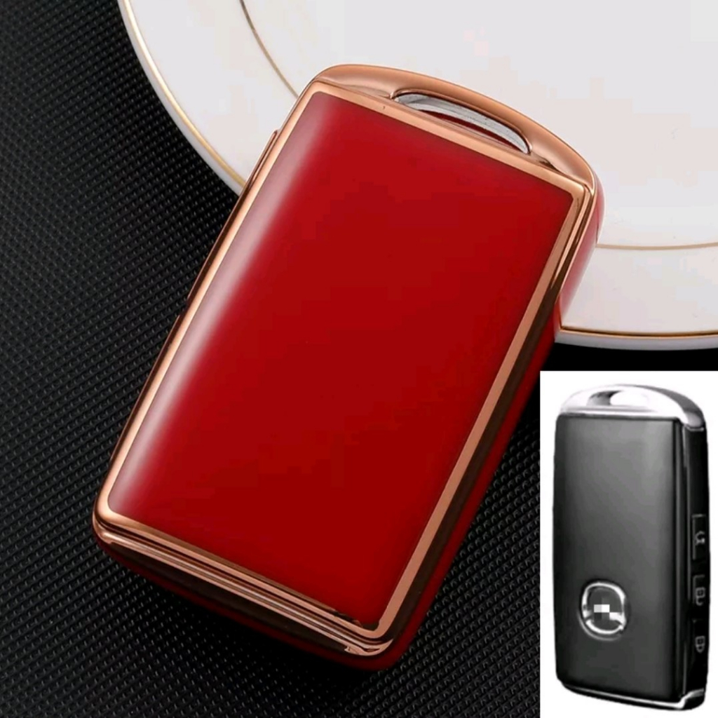 MAZDA Car Key Cover Chrome Reflection TPU Car Key Remote Casing Sarung ...