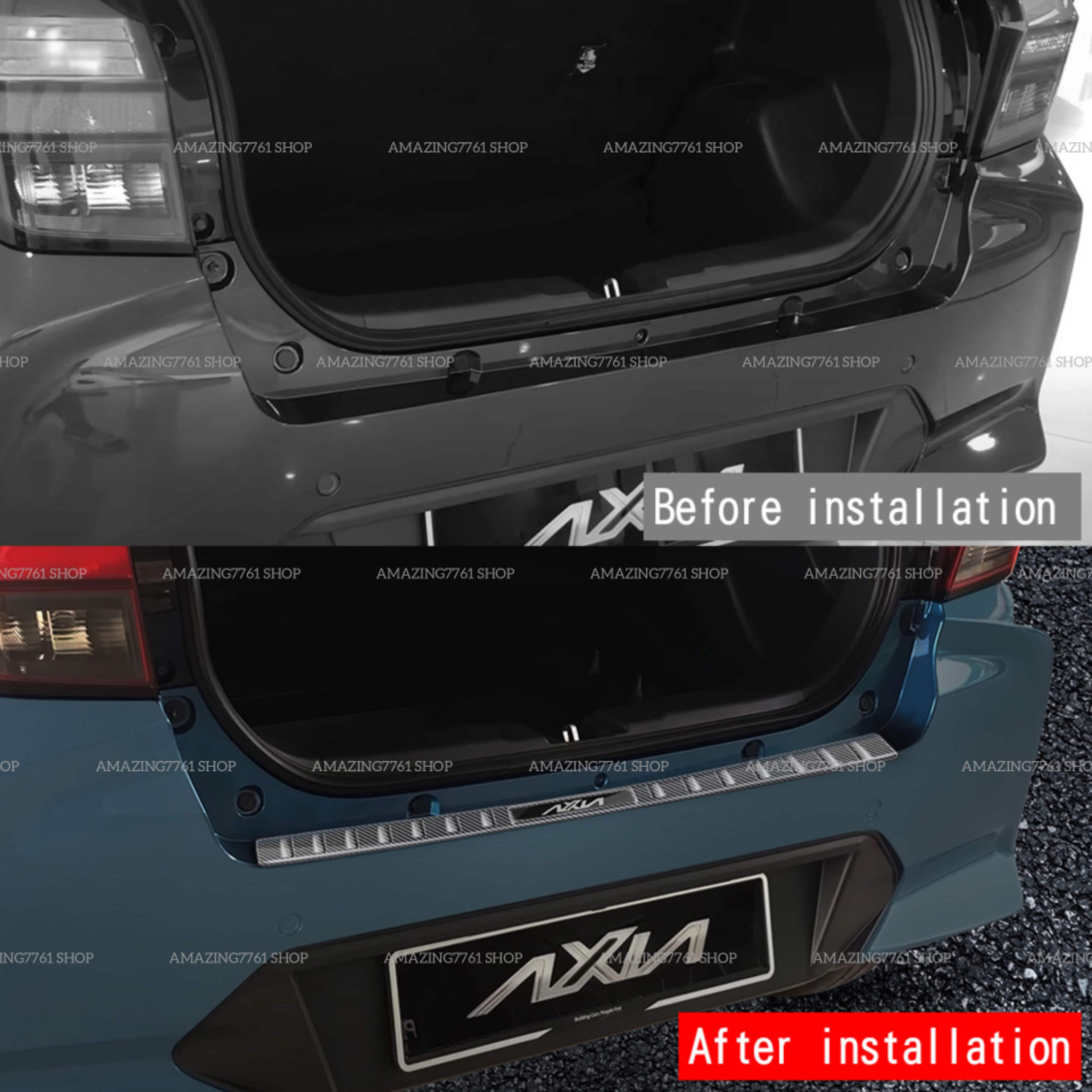 AMAZING NEW AXIA 2023 STAINLESS STEEL REAR BUMPER PAD REAR BUMPER GUARD ...