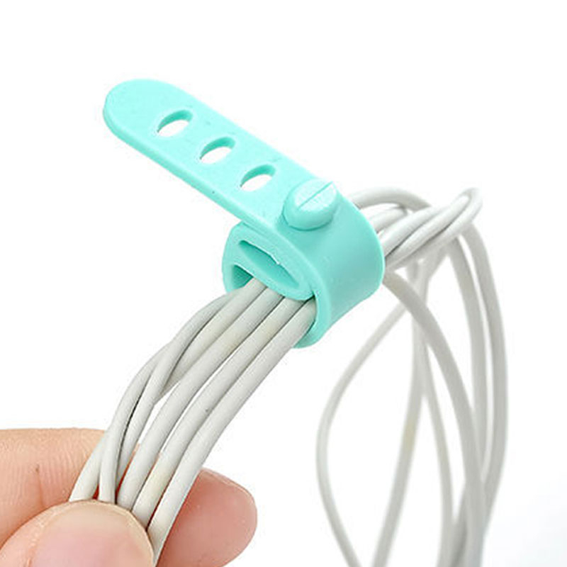 𝐄𝐀𝐒𝐘 𝐀𝐃𝐉𝐔𝐒𝐓𝐌𝐄𝐍𝐓 Winder Cable Tie Silicone USB Wire Cord Holder Clip ...