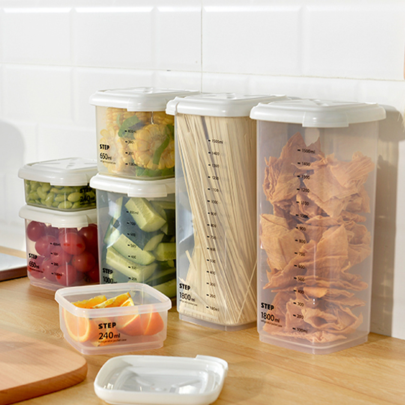 𝗠𝗨𝗟𝗧𝗜 𝗖𝗔𝗣𝗔C𝗜𝗧𝗬 Food Storage Box Transparent Plastic Refrigerator Case ...