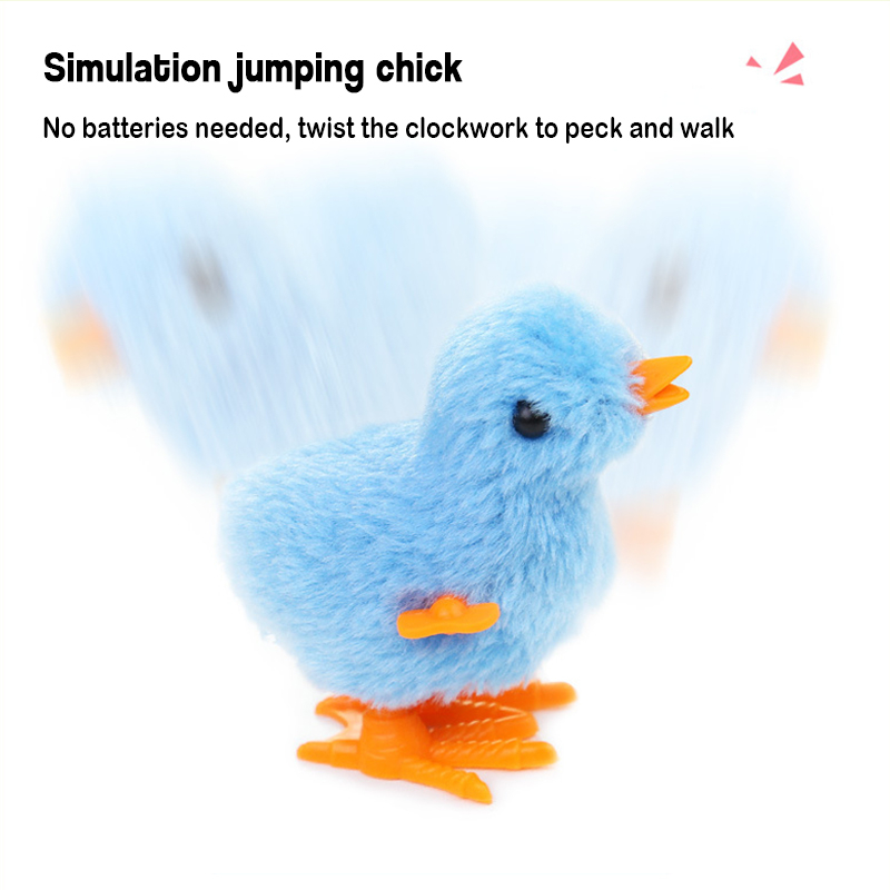 Wind Up Cute Plush Chicken Jumping Walking Chicks Toys Kids Pet ...