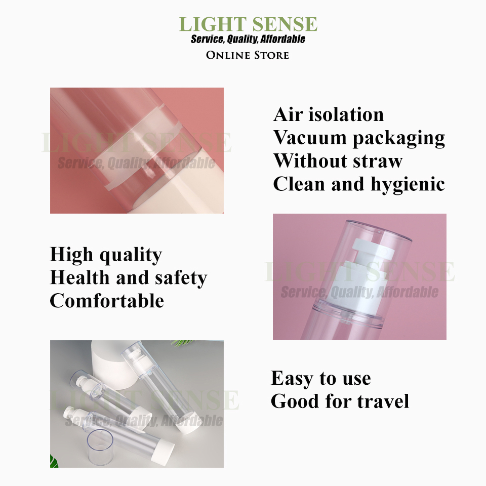5ml 10ml 15ml Airless Vacuum Spray / Pump Bottle / Botol Sembur Pam ...