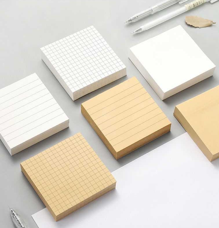 🇲🇾 Ready Stock Kraft / White Sticky Note Memo Minimalist Craft Stick On ...