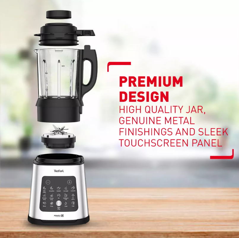 [NEW] Tefal PerfectMix Cook & Steam BL83SD High Speed Smart Blender & Cooker 10 Programs Glass ...