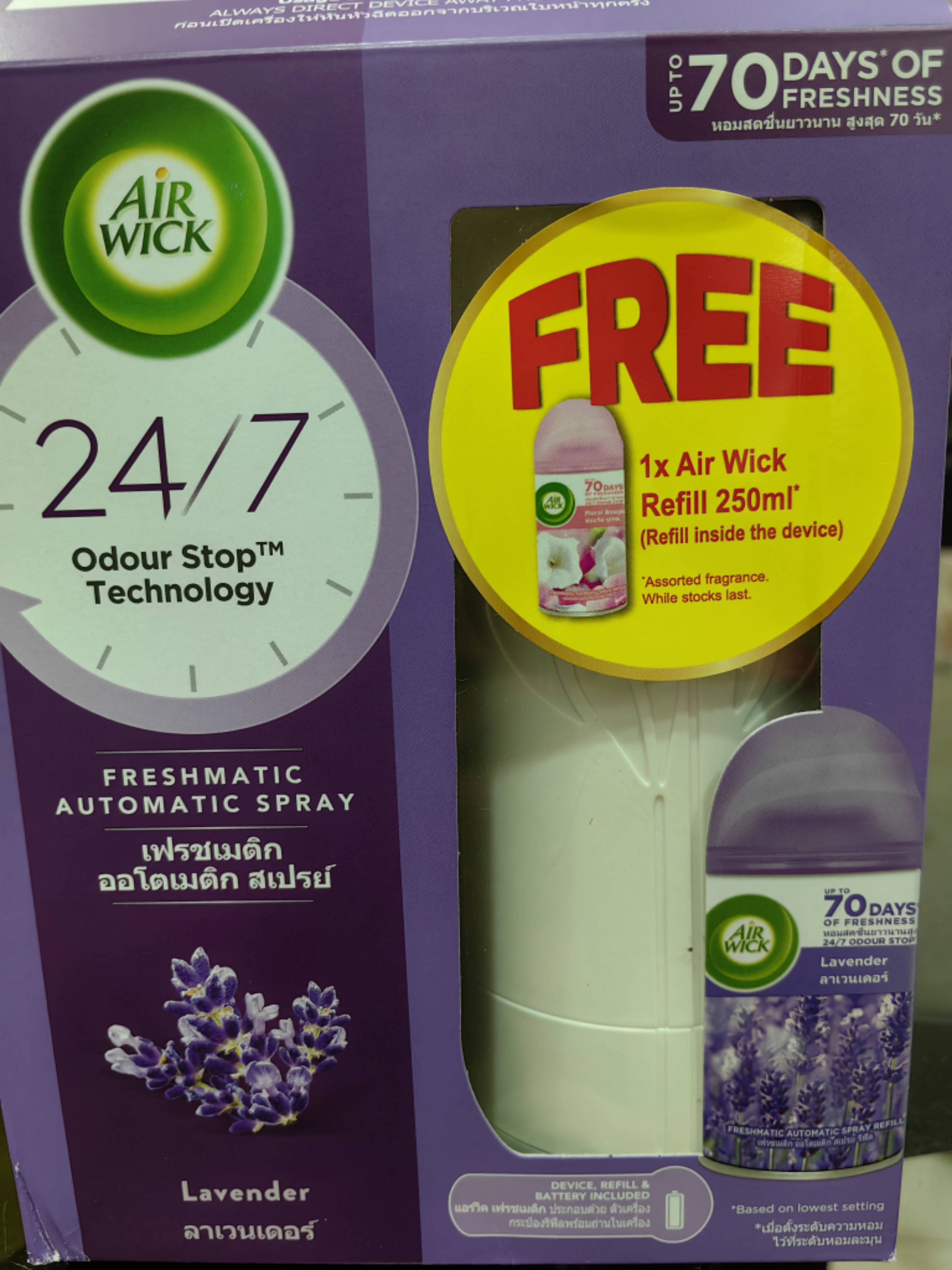 AirWick 24/7 Odour Stop Technology Freshmatic Automatic Spray up to 70days of freshness Home ...