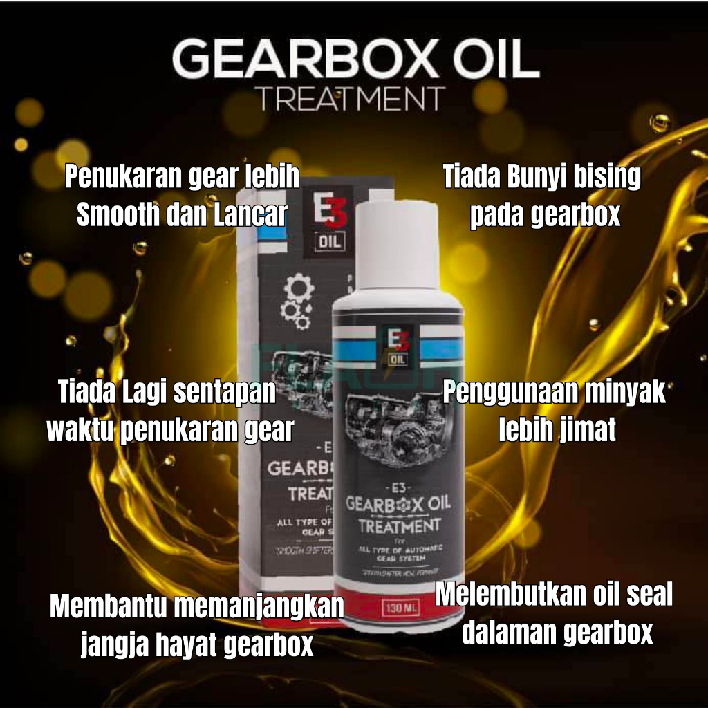 E3 Oil Gearbox Oil Treatment (130ml) / Penyelesaian Masalah Gearbox Kereta Auto Manual Cvt DSG ...