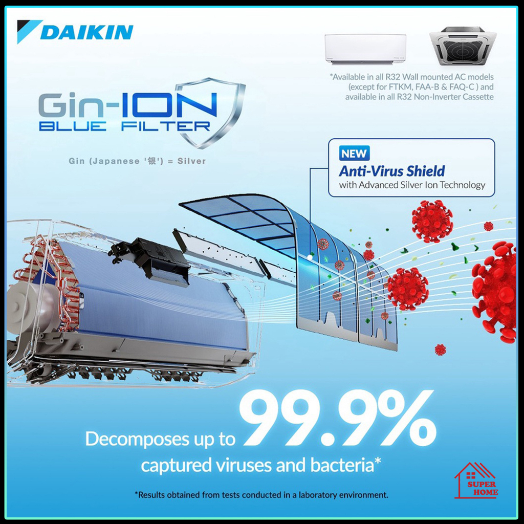 Daikin 3.0hp Non Inverter Air Conditioner FTV85PBV1MF & RC85BV1M ((WiFi ...