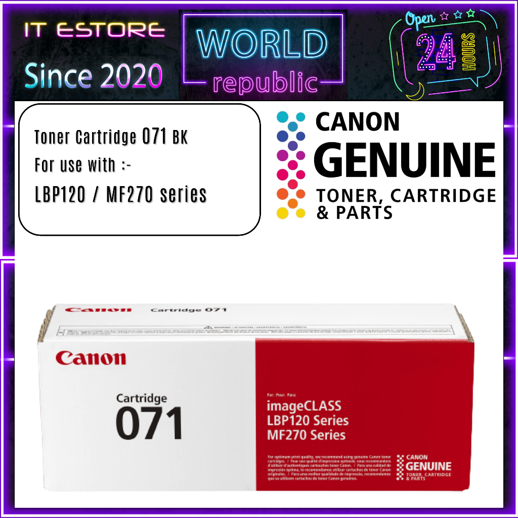 Canon Original Toner 071 (1200 pages) 071H (2500 pages) 5% Coverage ...