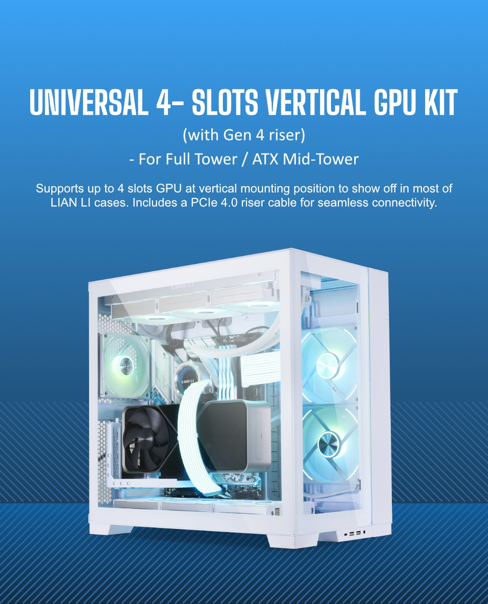 Lian Li Universal 4- Slots Vertical GPU kit & Vertical GPU Kit for A3 ...