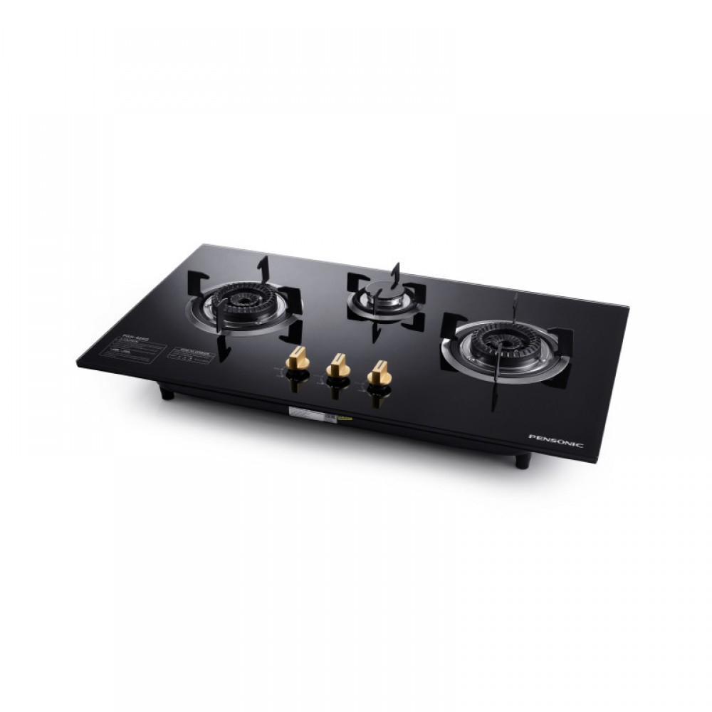 Pensonic Built-In BLACK Glass Hob Gas Stove Gas Cooker PGH-425G 3 ...