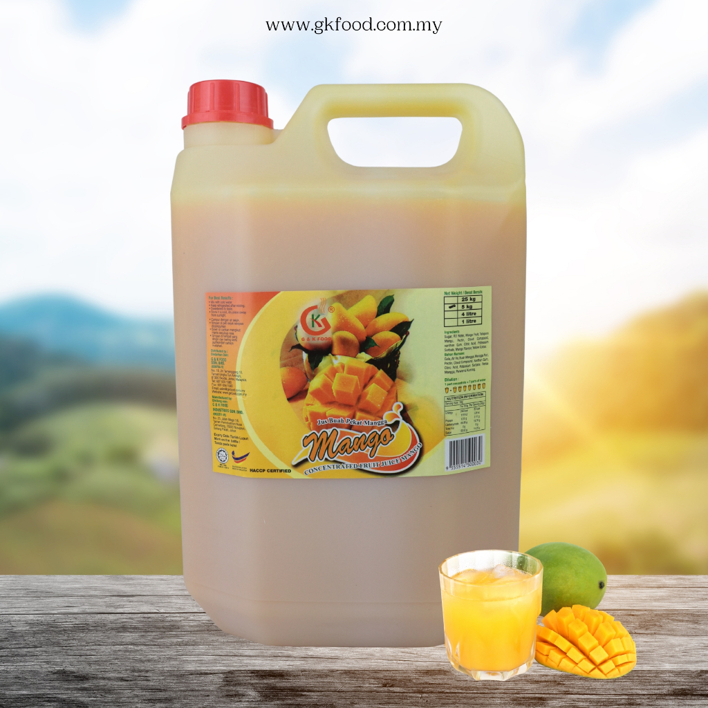 G&K 1:8 Concentrate Mango Juice 5kg(4L) | Jus Mangga Pekat Halal | air ...