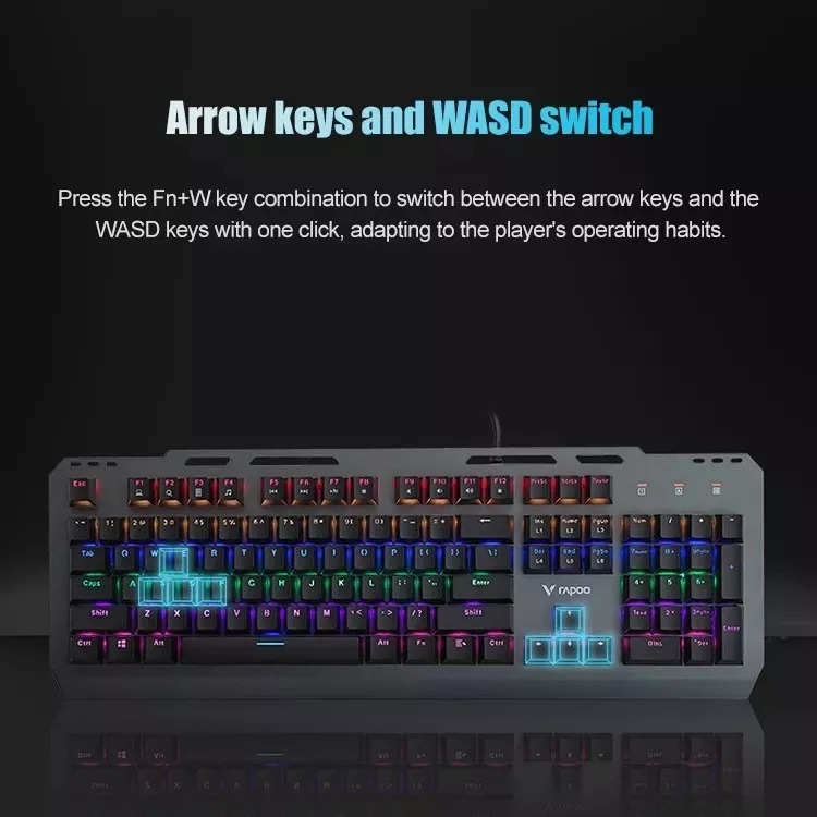 Rapoo GK500 Vpro RGB Backlit Mechanical Wired Gaming Keyboard - 2 Years Warranty | Shopee Malaysia