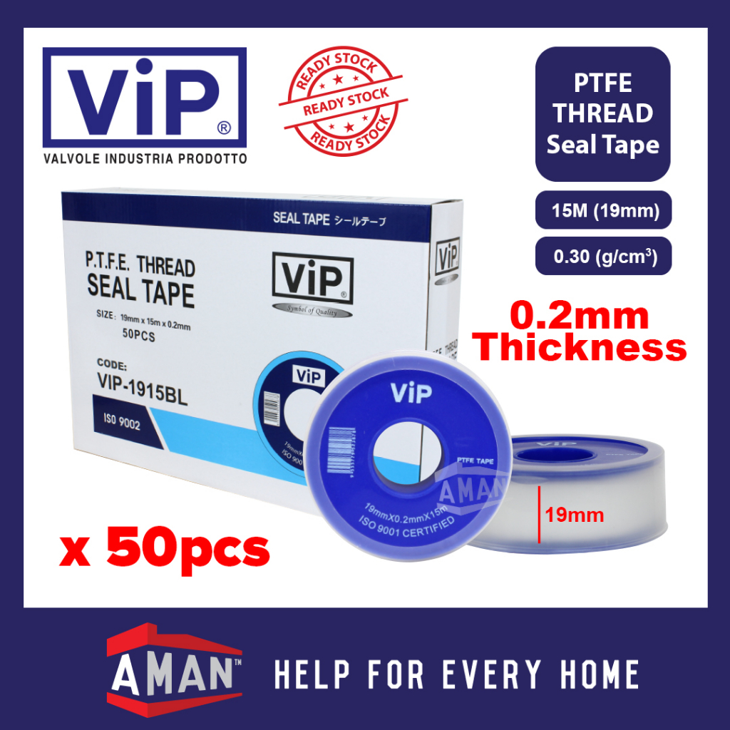 ViP PTFE White Seal Tape Water Plumbing Hose Seal Anti Leakage Thread ...