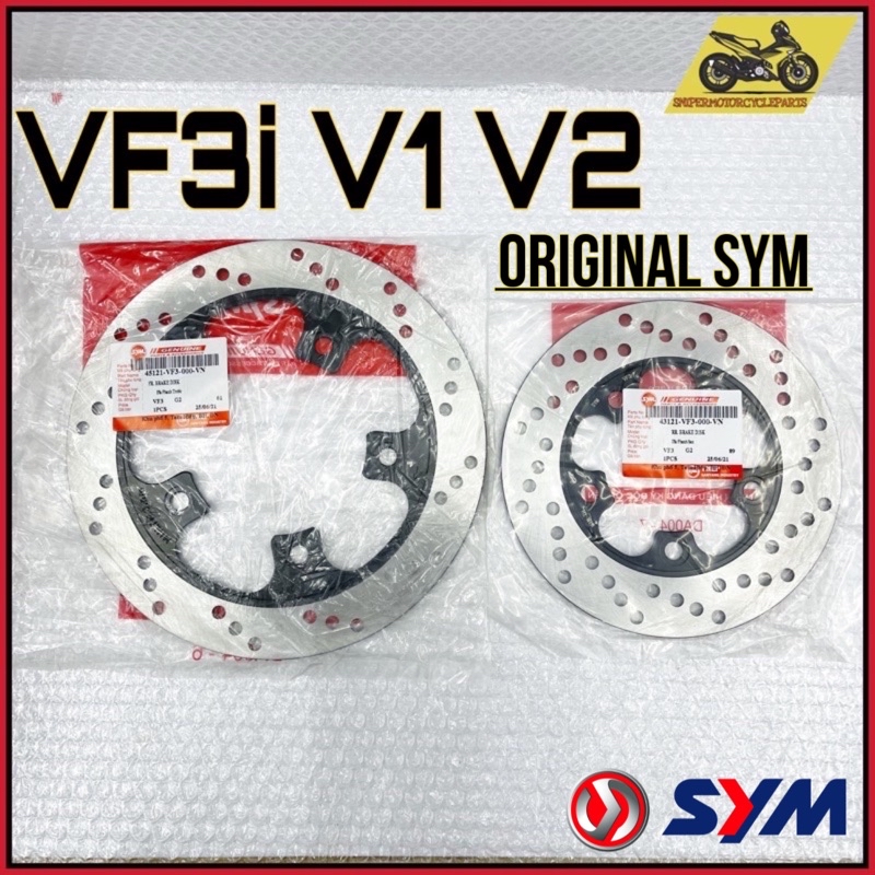 VF3i VF3 V1 V2 [ NON ABS ] SYM185 PIRING DISC DEPAN BELAKANG REAR ...
