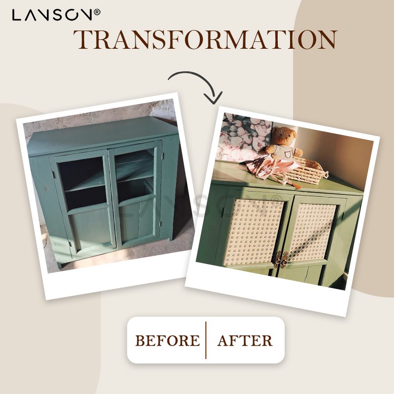 Rattan PVc DIY waterproof wallpaper deco Wardrobe cabinet decoration ...