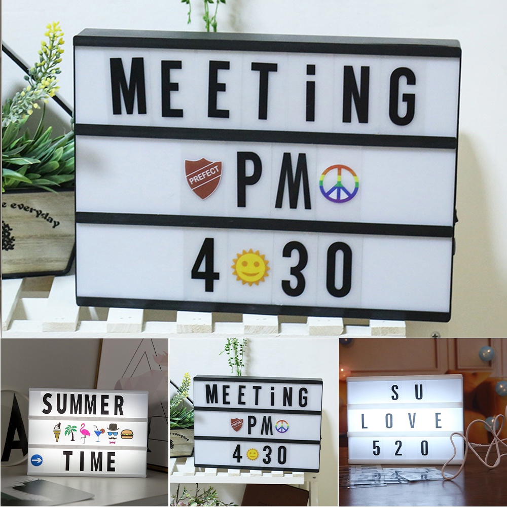 【Ready stock】Led Lightbox Led Box Alphabet Light Box Message Box DIY ...