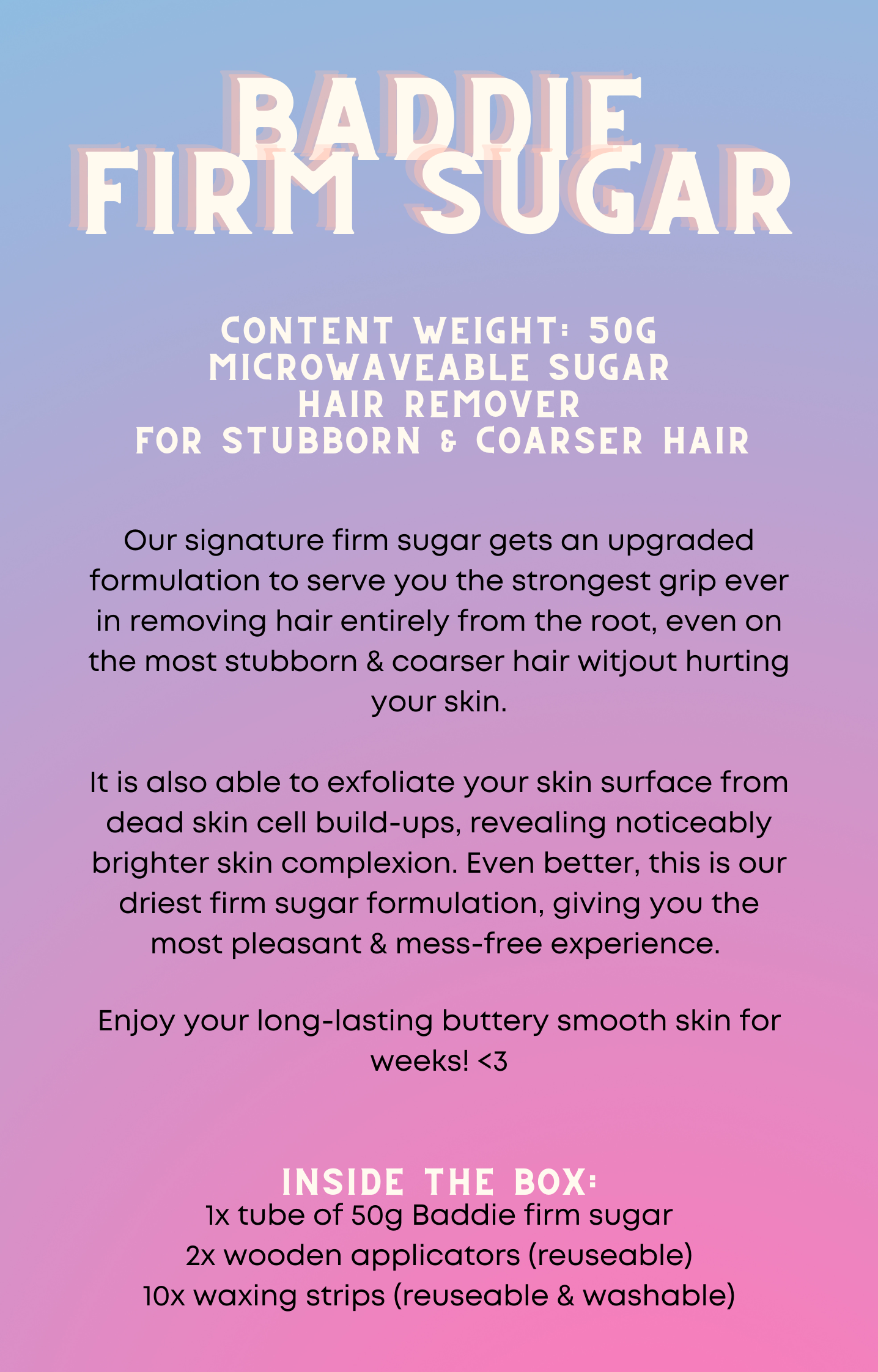 [NEW] STRANGE SUGAR WAX PSD BADDIES FIRM SUGAR 50G 💓 | Shopee Malaysia