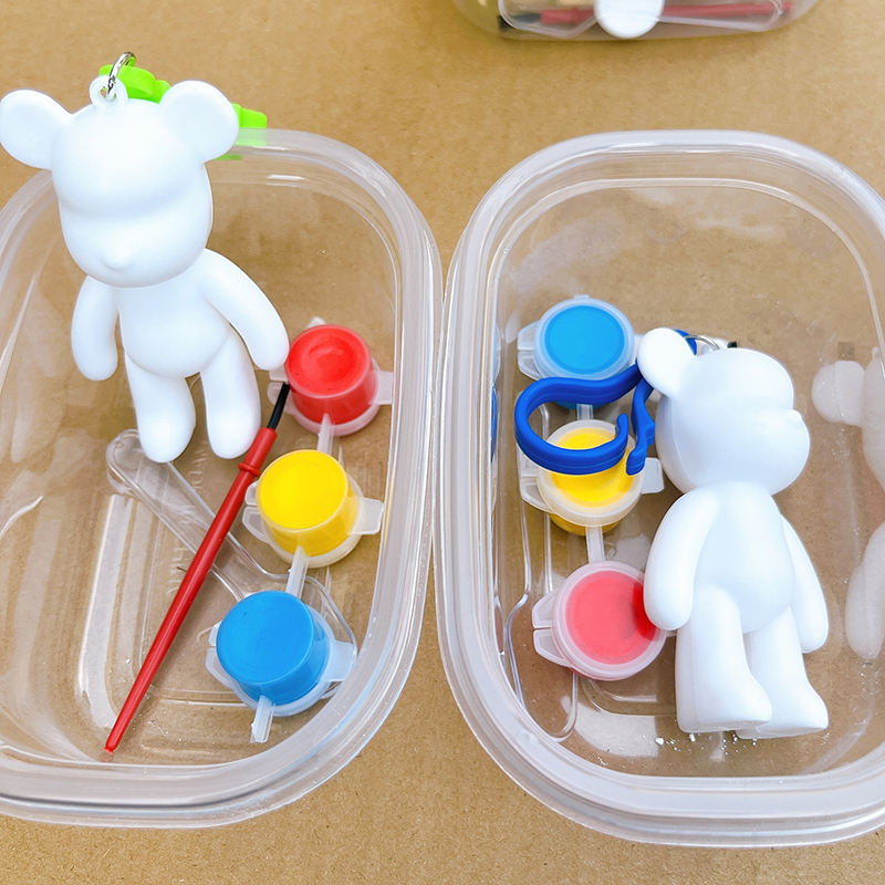 Diy Fluid Bearbrick Keychain 流体熊暴力熊 Mini Bear Handmade Diy Colored ...