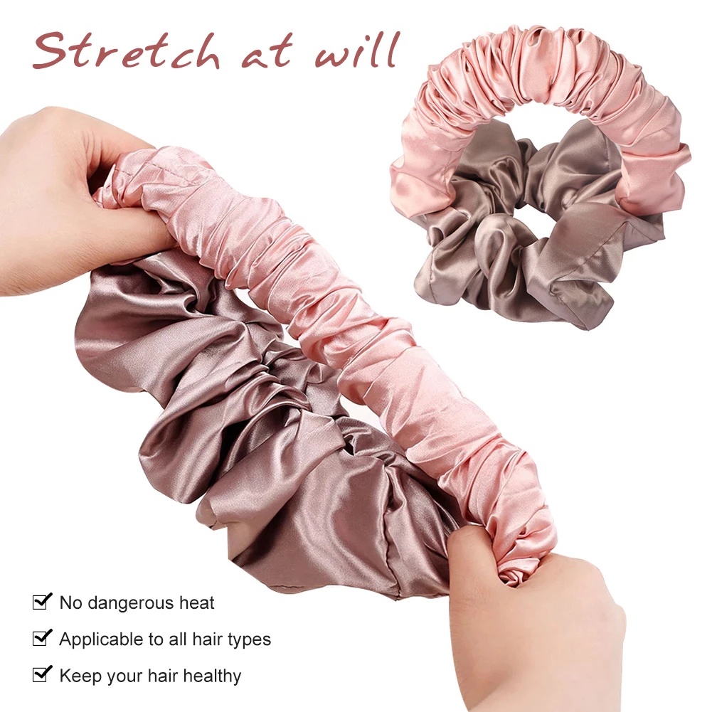Heatless Hair Curler Easy Curling Hair Band Ponytail Tie Sleeping Hair ...