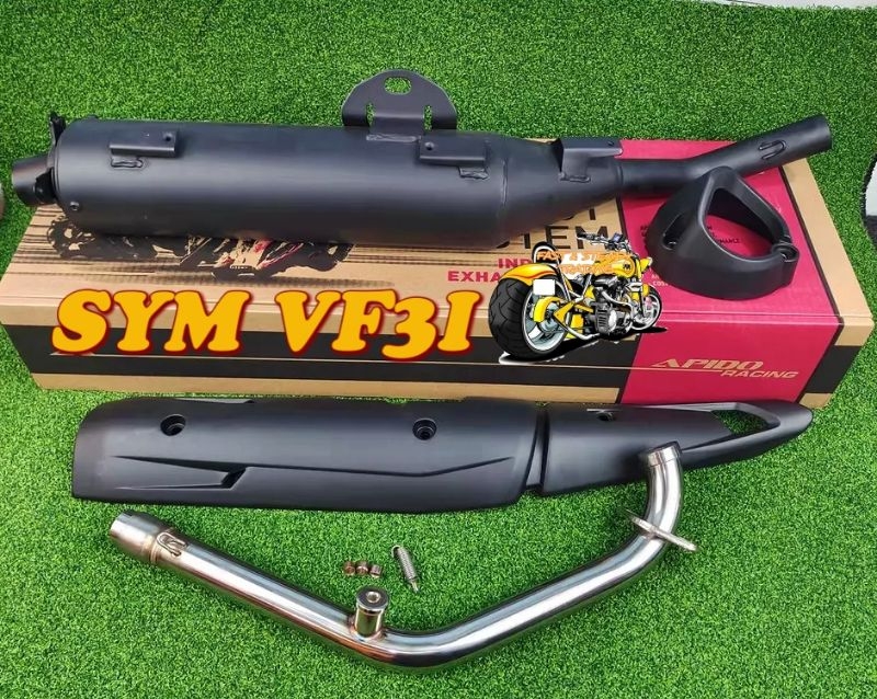 APIDO STD RACING EXHAUST PIPE STANDARD EKZOS MUFFLER STANLESS STEEL SYM ...