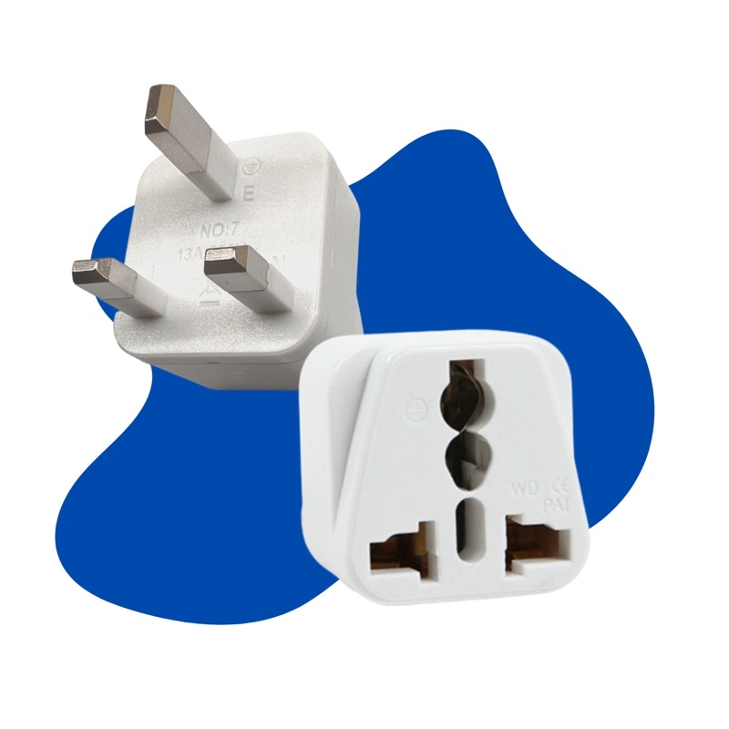 (ADAPTOR) 3 Way Multi Adaptor / 2 Pin To 3 Pin Adaptor / UK 3 Pin ...