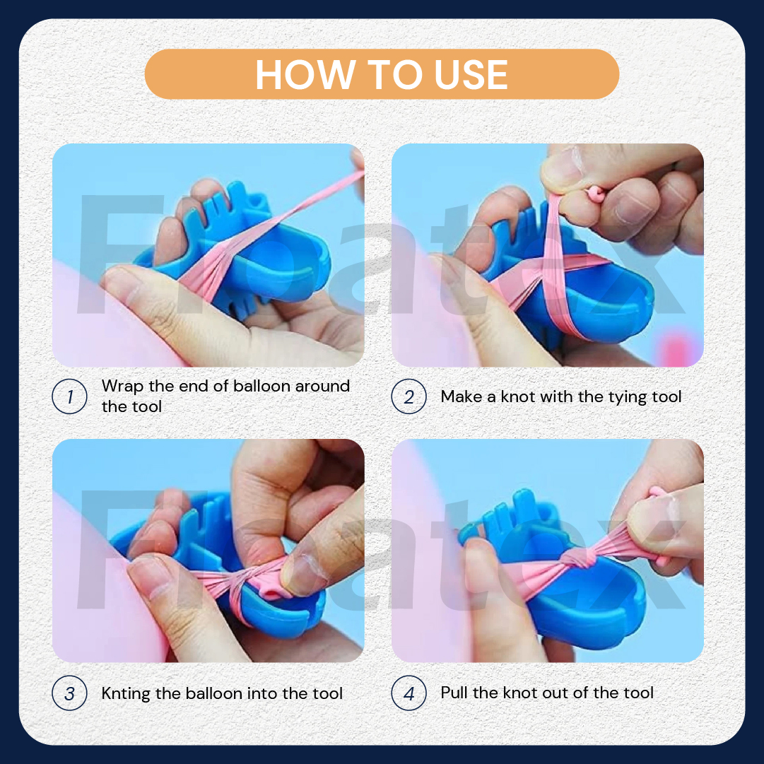 (Alat Balloon) Balloon Knotter Easy To Use Knot Tie Up Fastener ...