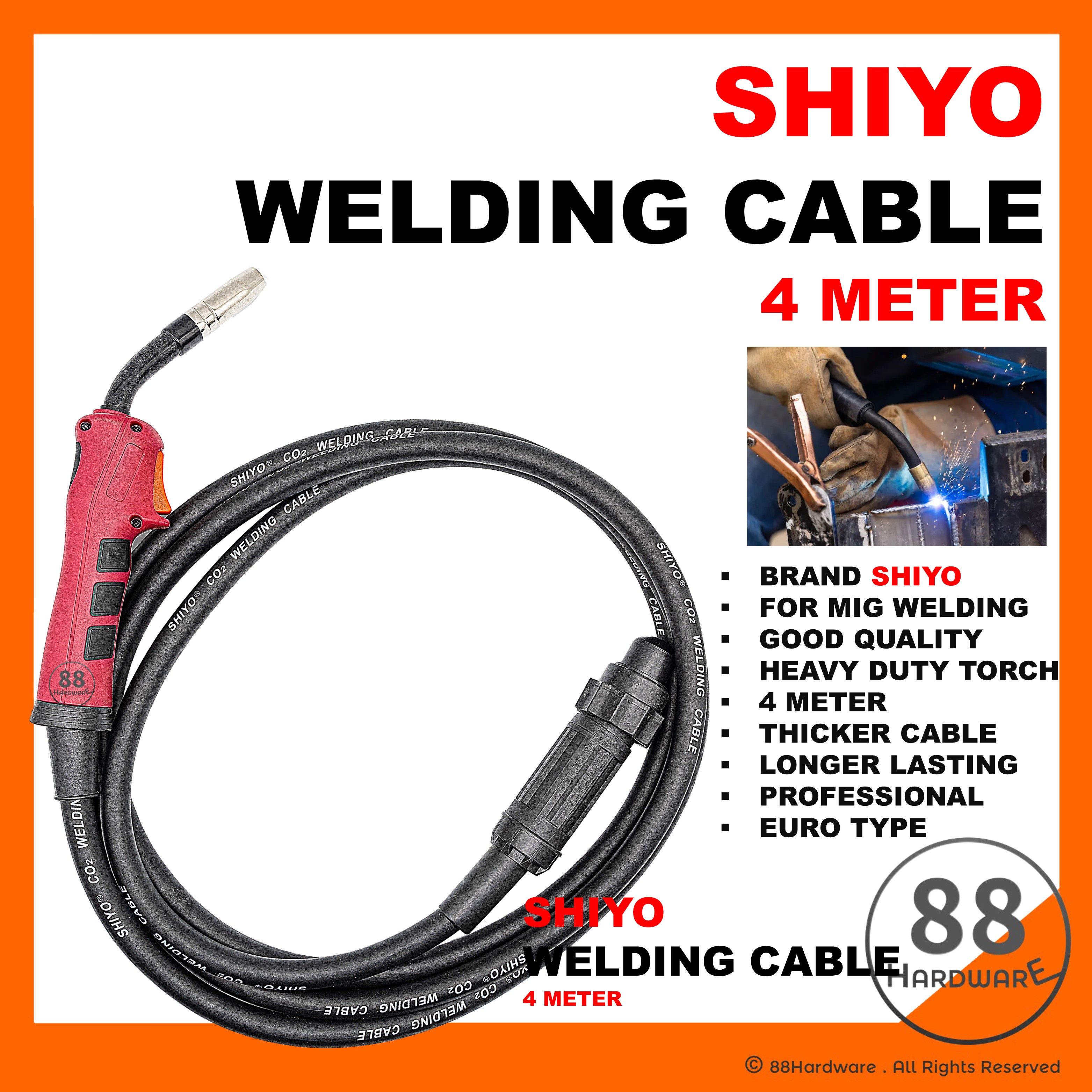 3M 4 Meter MB15 mig torch / mig welding torch / mig cable torch / co2 ...