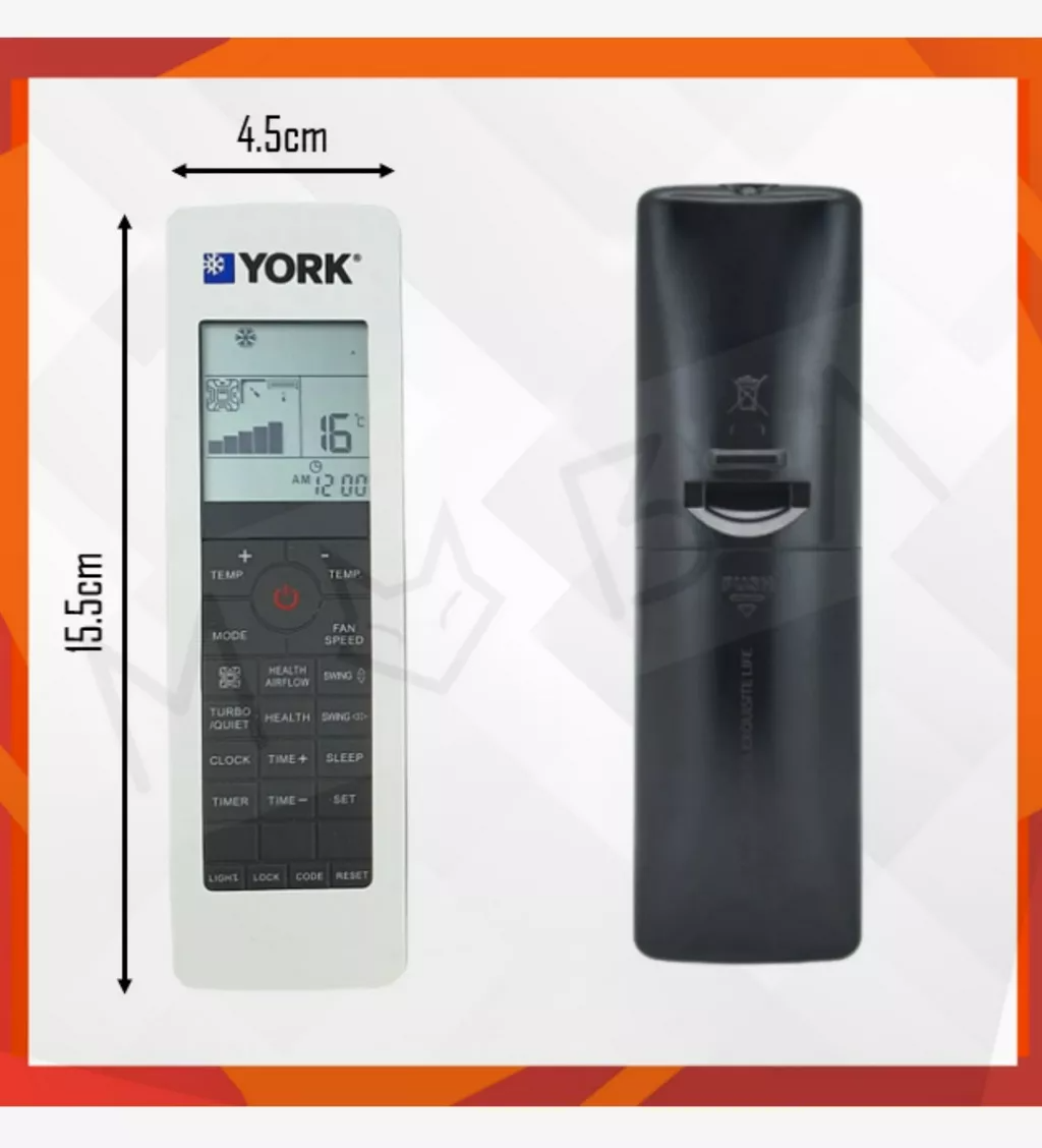 York New Air Conditioner Remote Control 冷氣 遙控器 for (0010401314T ...