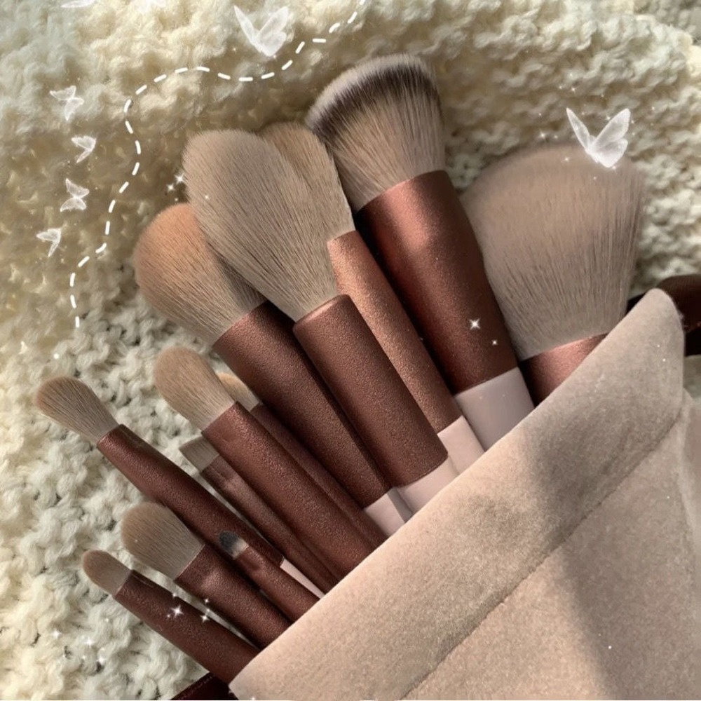 13pcs Makeup Brushes Kit Cosmetics Eyeshadow Brush Makeup Brush Sets ...