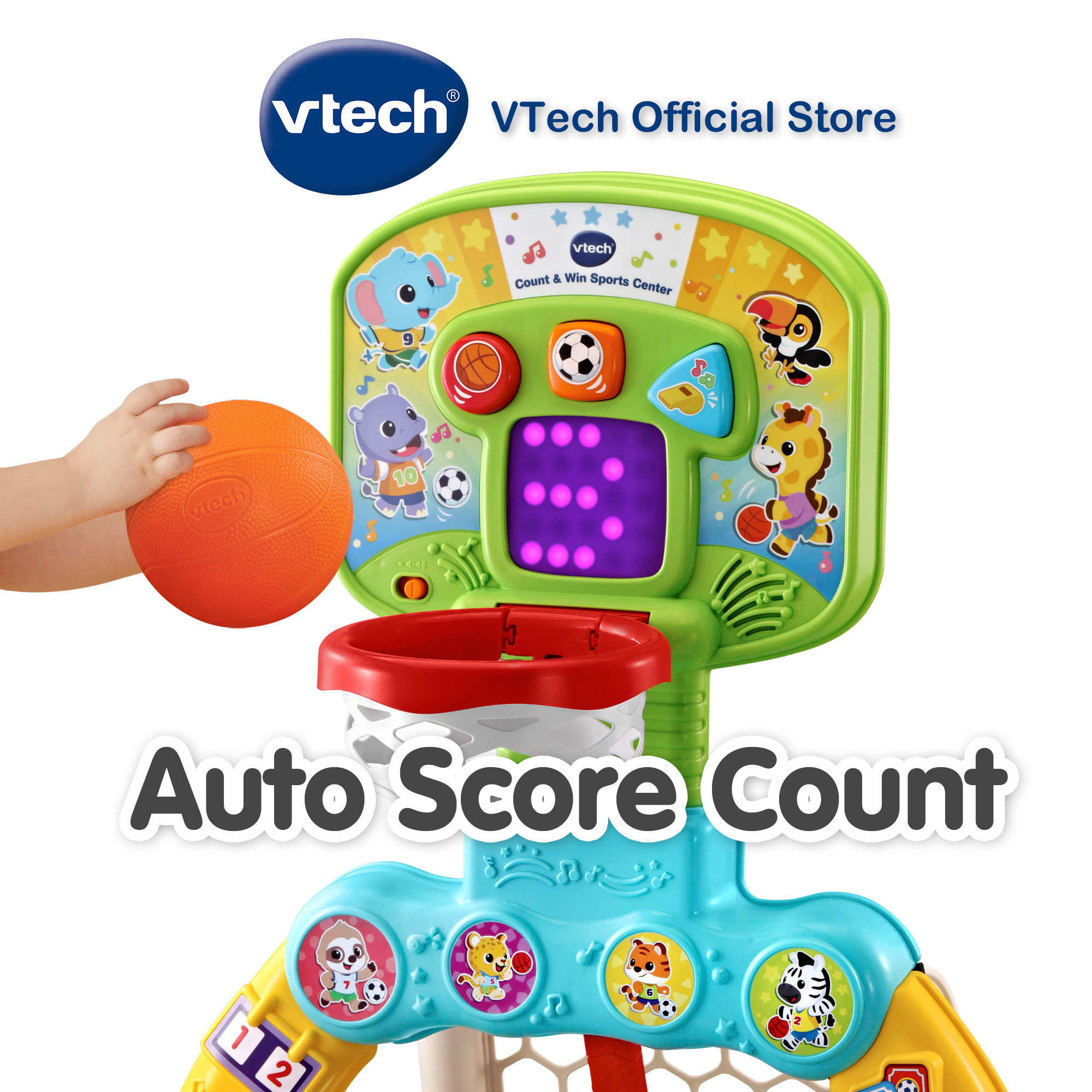 Vtech 2 in 1 Count & Win Sports Centre Basketball Football Sports Toys ...