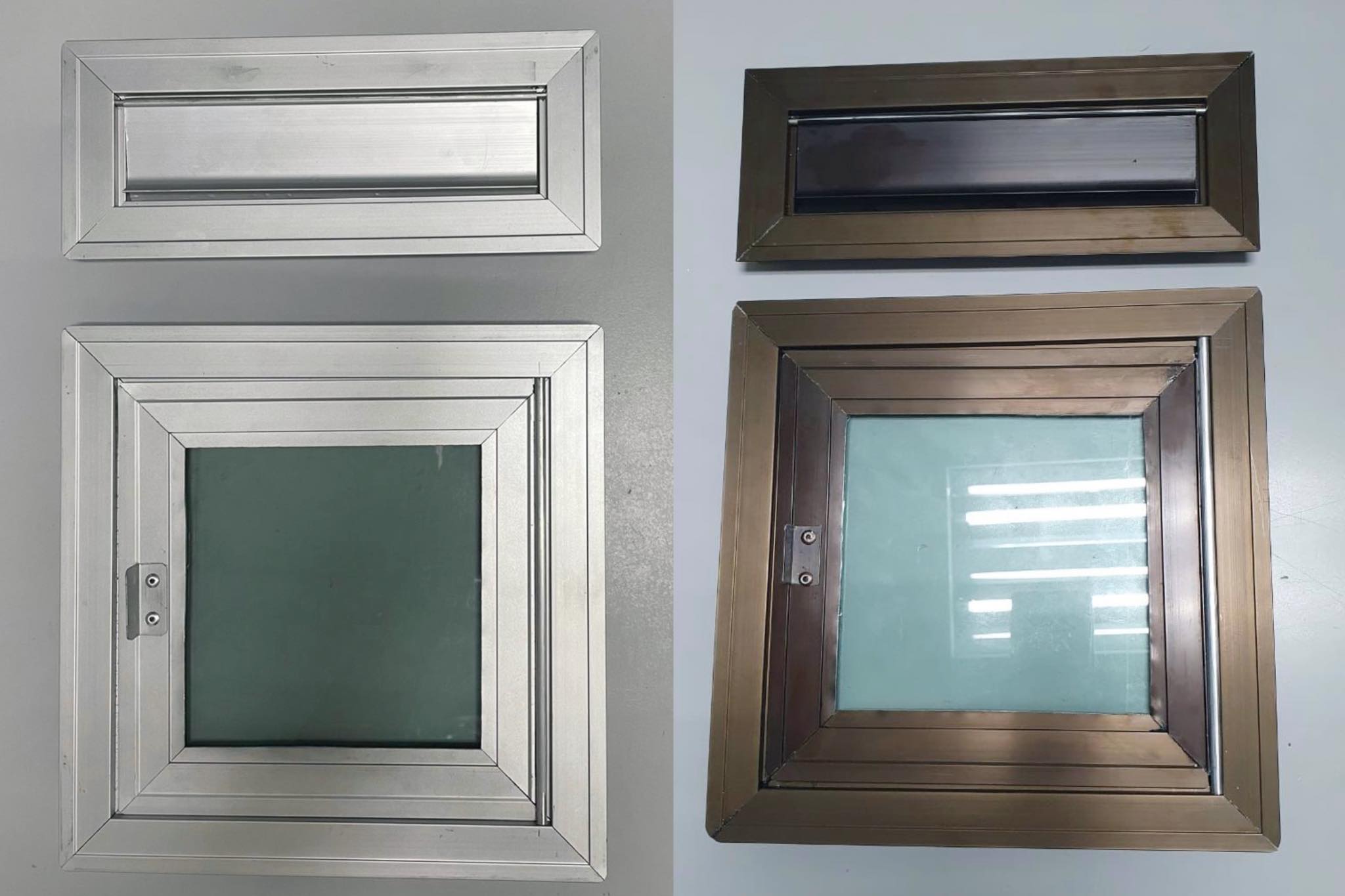 Heavy Duty 9" x 9" Full Aluminium Letter box head and tail set ...