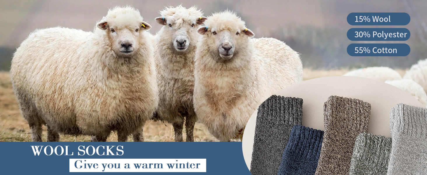 [MALAYSIA STOCK] Men Women Wool Socks Thick Warm Winter Vintage Knit ...