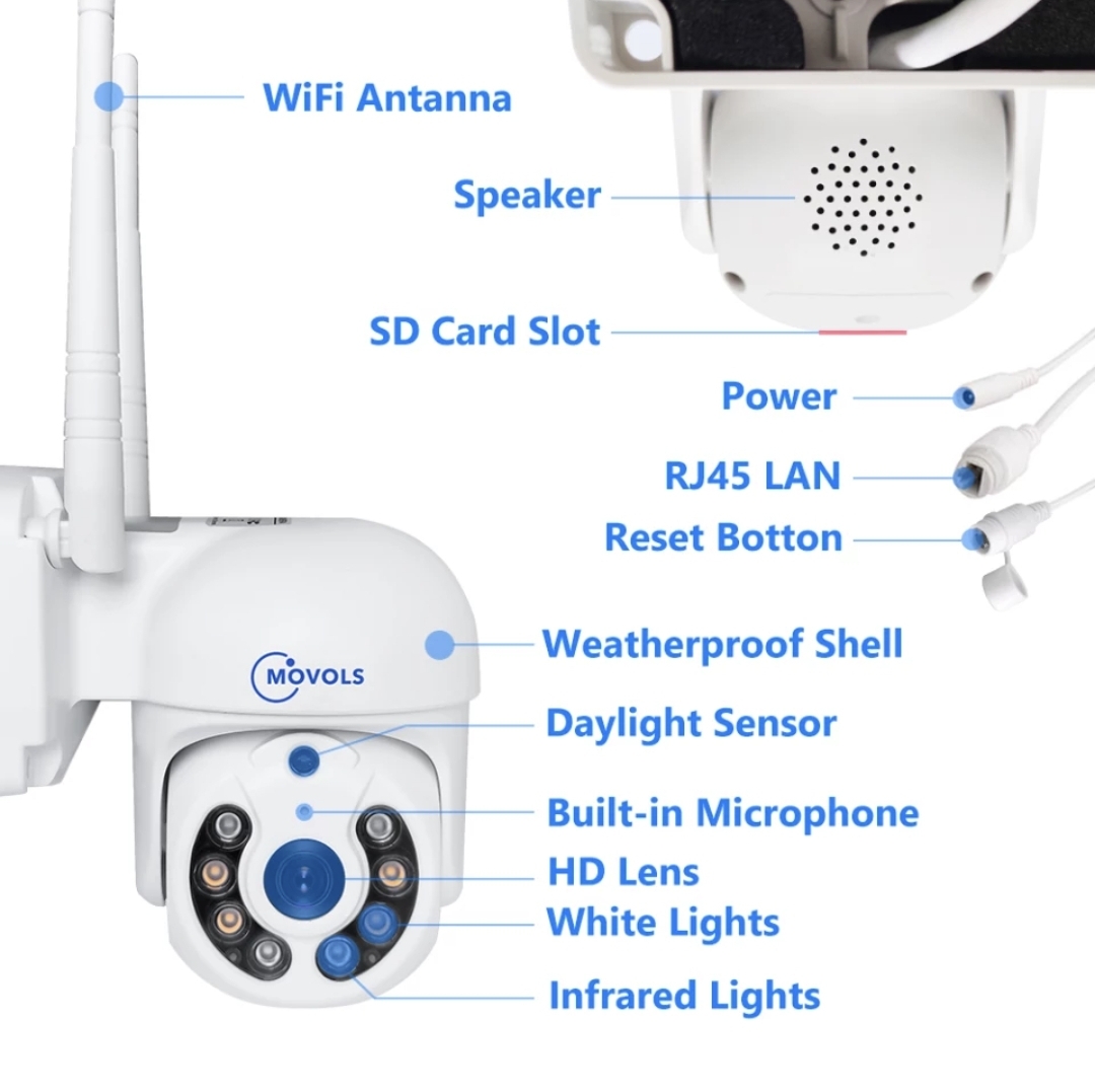 iPPro / Eseecloud 3MP 1296p PTZ Mini Wireless Wifi Weatherproof IP CCTV ...