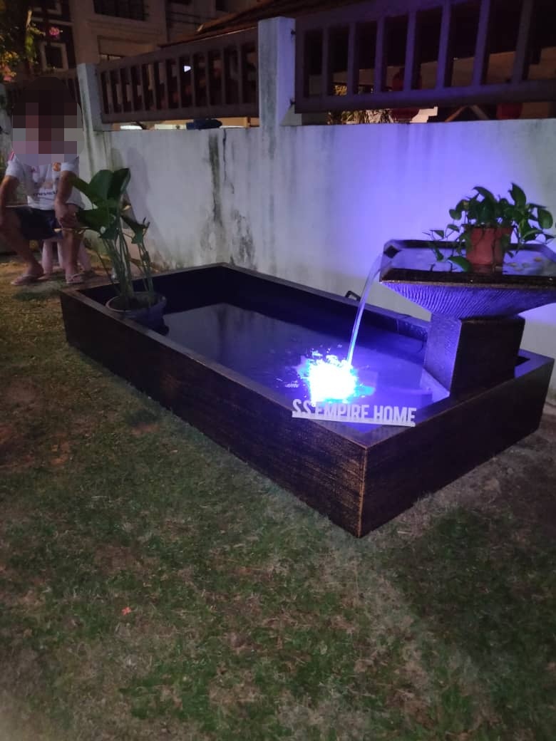 S60 Yellow 6x2 Feng Shui Water Pond Fountain Kolam Air Sandstone Garden ...