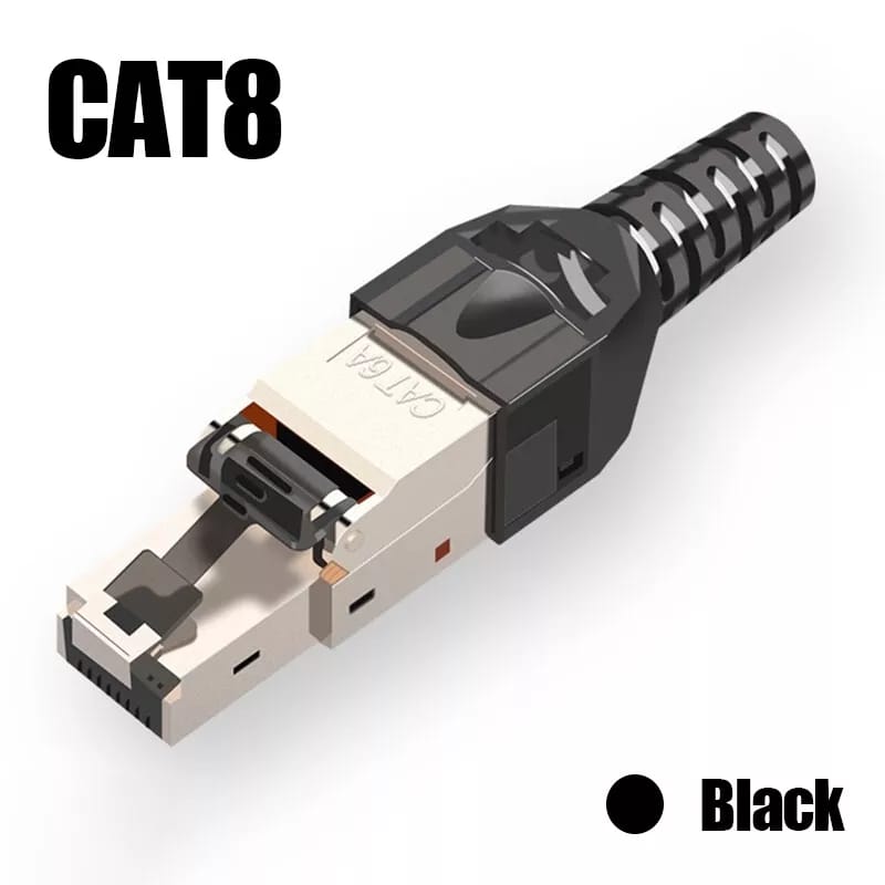 RJ45 Cat6A/Cat7/Cat8 Connector Tool-Free Toolless RJ45 Termination Plug ...
