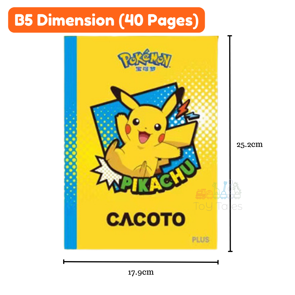 ToyTales 🍭 POKEMON NOTEBOOK B5 🍭 Kids Stationery Buku Nota Lined ...