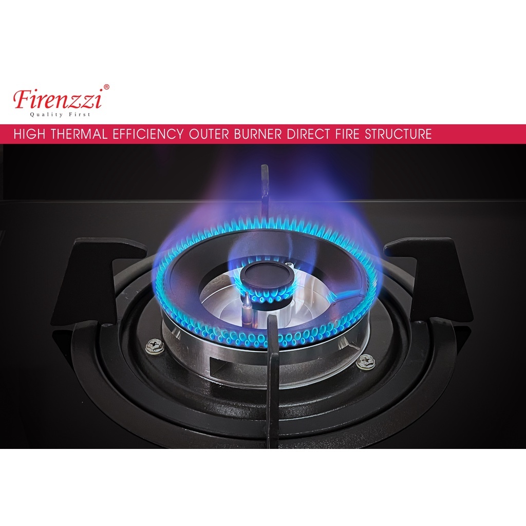 Firenzzi Glass Hob FGH-8628 XP High Flame 10.8kW Safety Valve Device ...