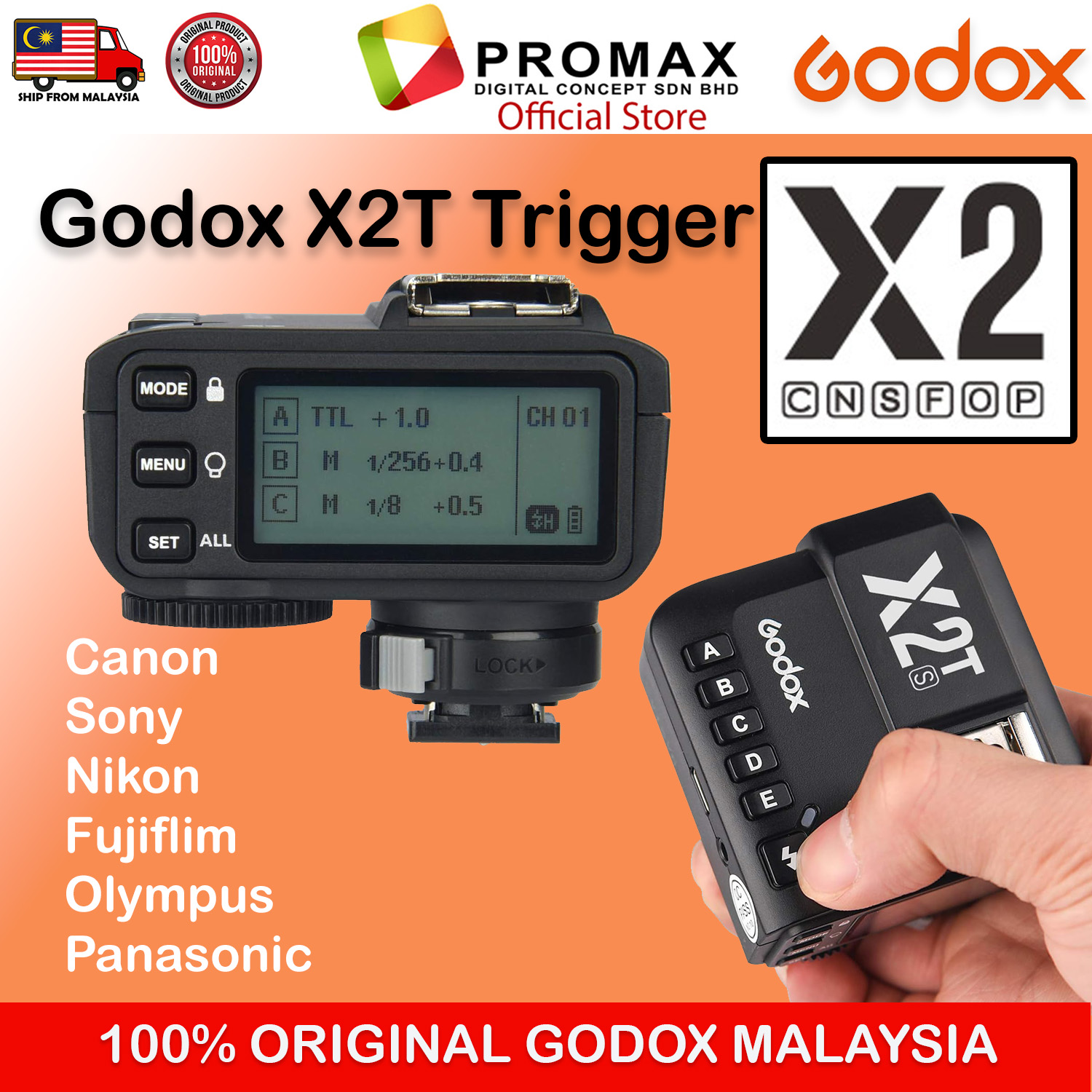 GODOX X2T / X3 Trigger TTL ( Fuji , Sony , Nikon , Olympus , Canon ...