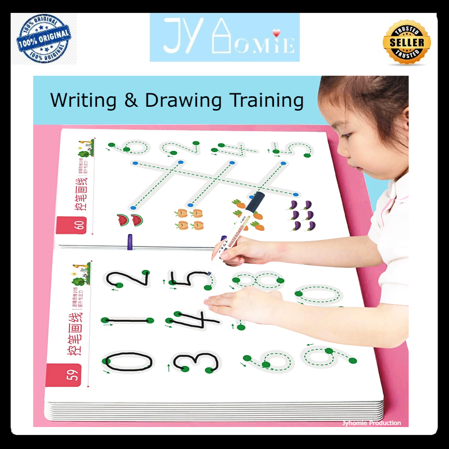 Writing Book Reusable Writing Book Early Learning Book For Kids Buku ...
