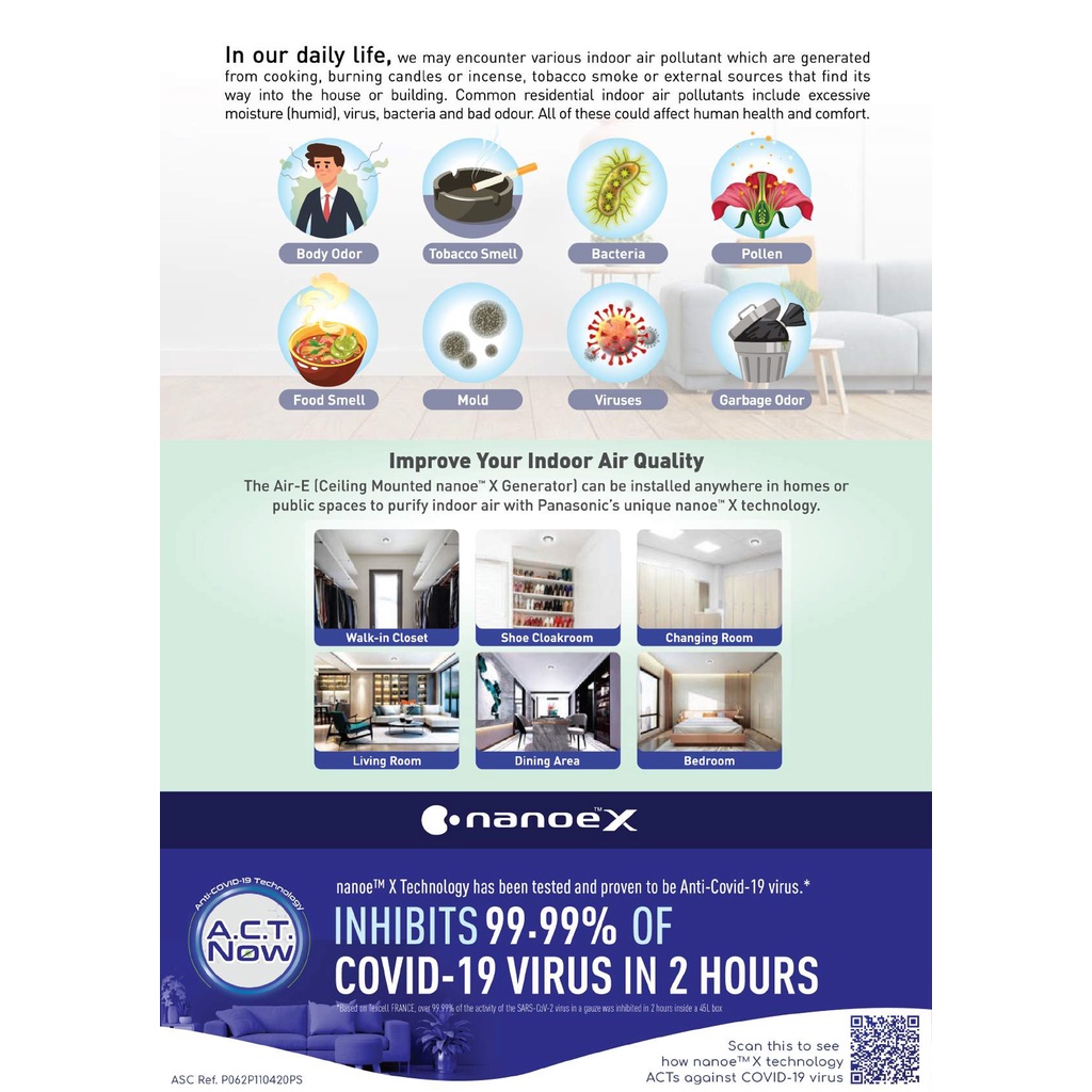 Panasonic FV-15CSD1 Air-e Ceiling Mount nanoe™X Generator FV-15CSD1NAH air purifier | Shopee ...