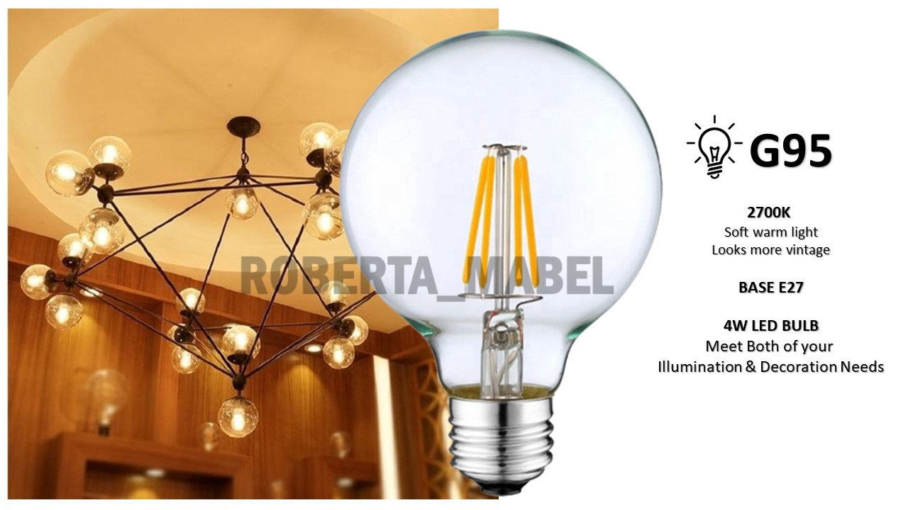 LED Edison Filament Bulb 4W Retro Vintage LED Candle Bulb E14 E27 Warmwhite Mentol Lampu C35 ...