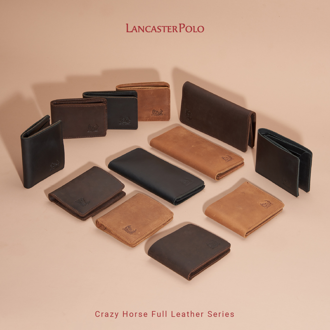 Lancaster Polo Full Grain Crazy Horse Leather Series Bifold Short ...