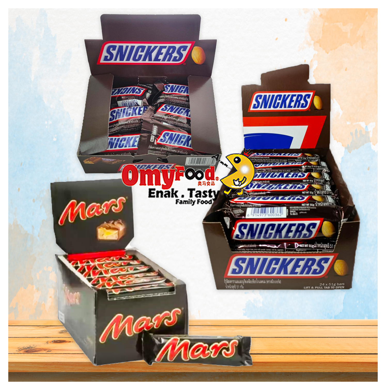 240g / 1128g / 1244g Snickers Chocolate Bar / Mars Chocolate Bar ...