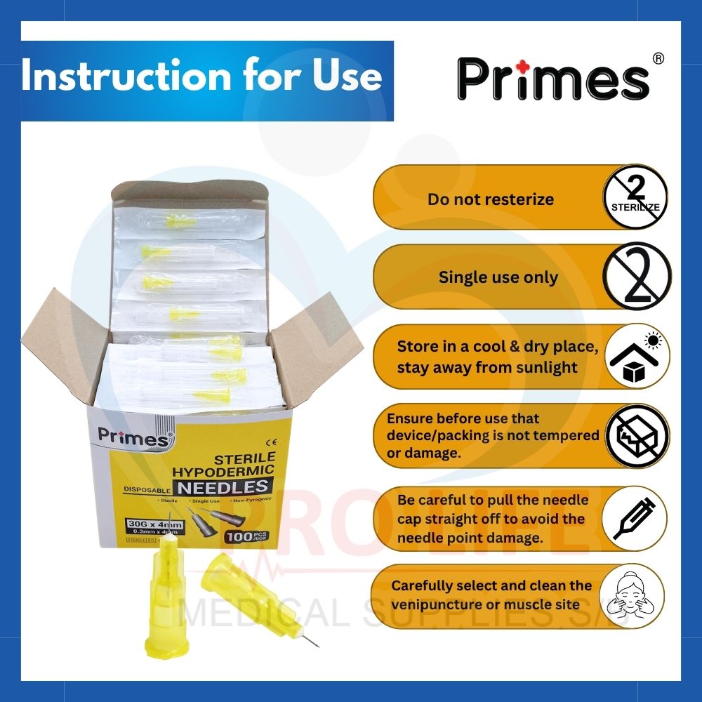Primes Sterile Hypodermic Disposable Needle (Painless Needles/Sterile ...