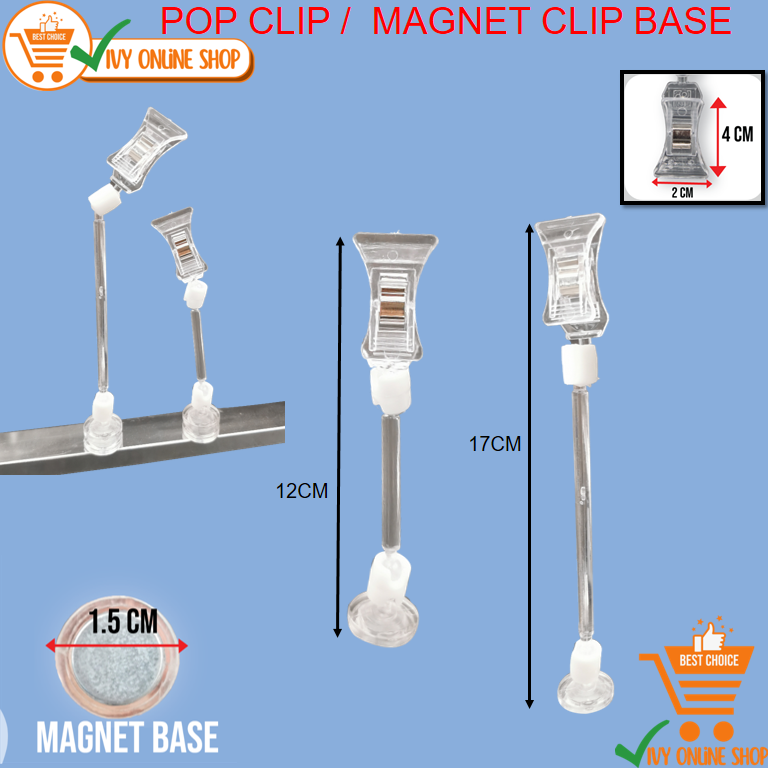 Pop Card Price Holder Transparent Clip Mini Clip Stand Price Tag Clip ...