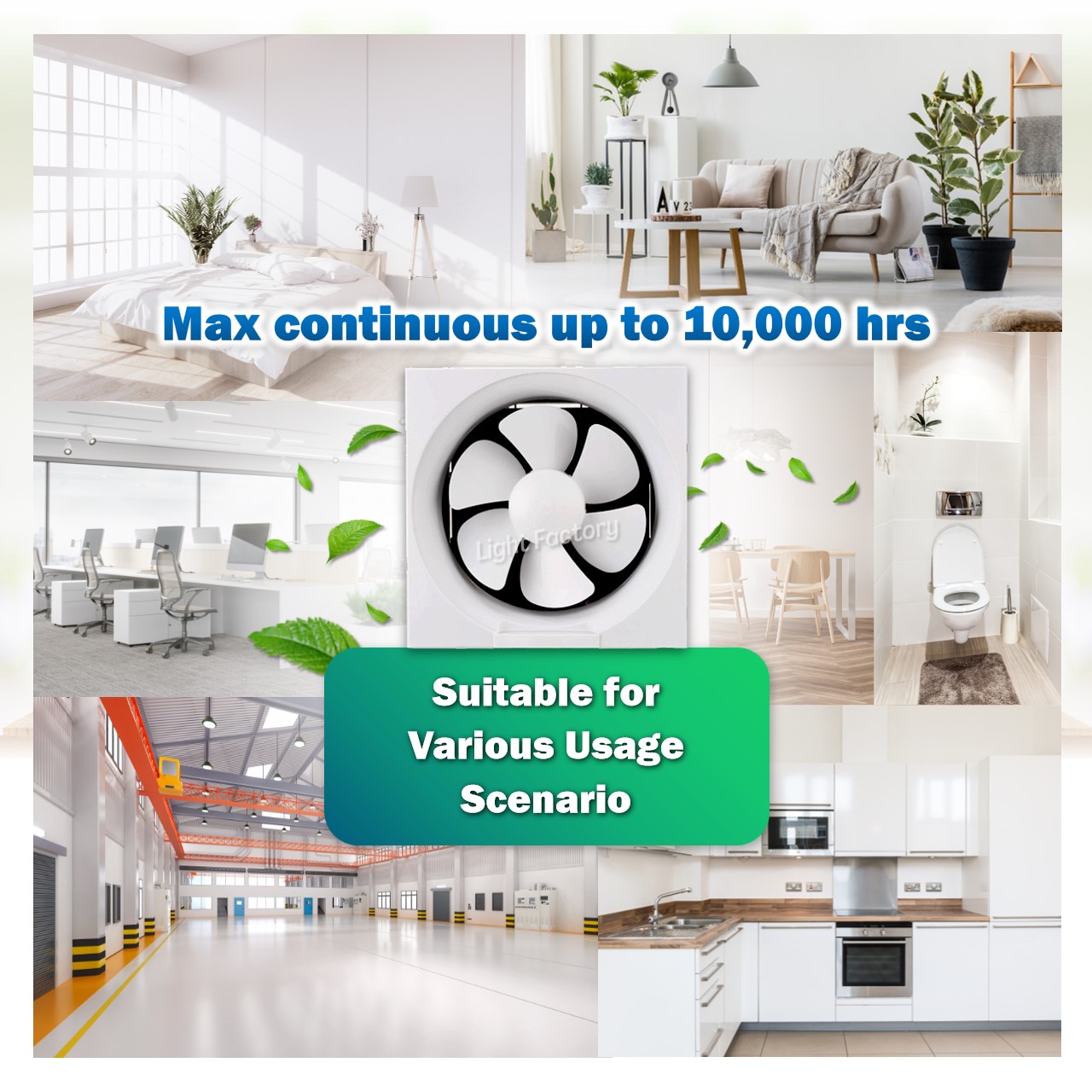 [3 YEARS WARRANTY] Wall Mounted Exhaust Fan 6"/ 8"/ 10"/ 12 ...